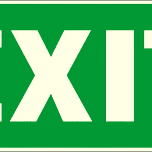 Exit fluor utánvilágító tábla matrica - Utánvilágító Menekülési ...